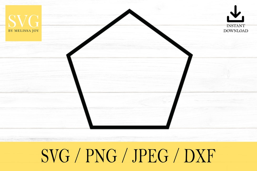 Pentagon SVG, Pentago Outline, Shape, Svg, Png, Dxf, Jpeg, Digital ...