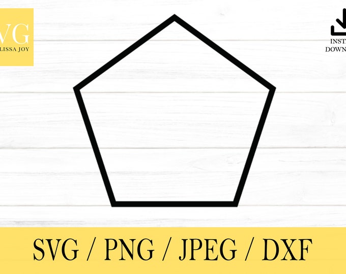 Pentagon Silhouette SVG, Svg, Dxf, Cricut, Silhouette Cut File, Instant ...