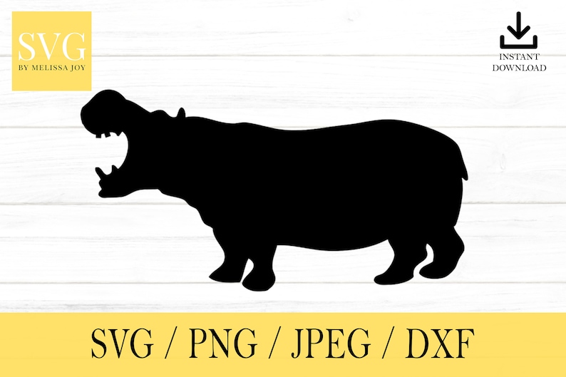 Hippo Svg, Hippopotamus, Animal SVG, Svg, Png, Dxf, Jpeg, Digital ...