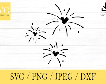 Mickey Fireworks Svg - Etsy