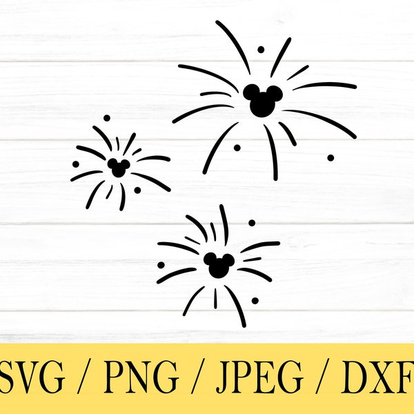 Mickey Fireworks Svg - Etsy