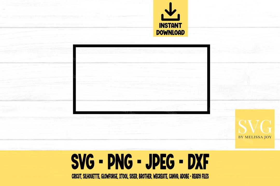 Rectangle Outline Svg, Shapes SVG, Svg, Png, Dxf, Jpeg, Digital ...
