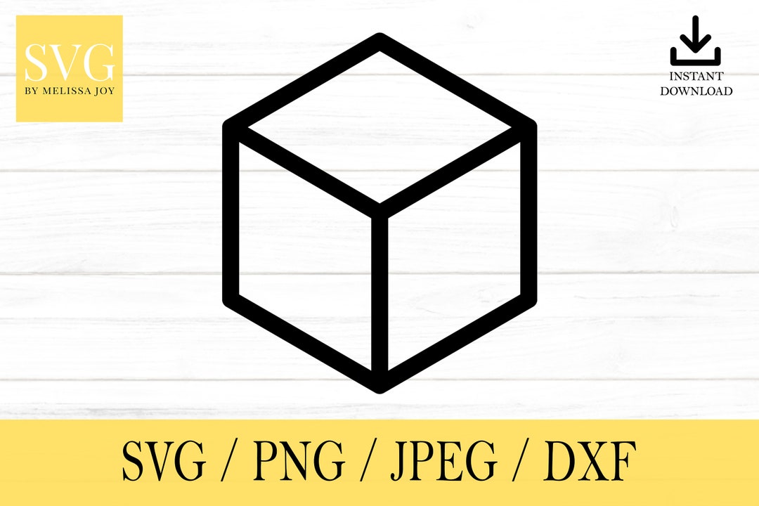 Cube SVG, Box, Shape, Svg, Png, Dxf, Jpeg, Digital Download, Cut File ...