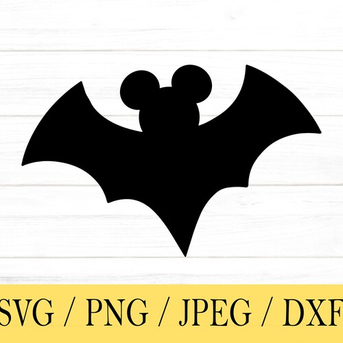 Halloween Mickey Mouse Bat Svg Cut Files for Cricut - Etsy