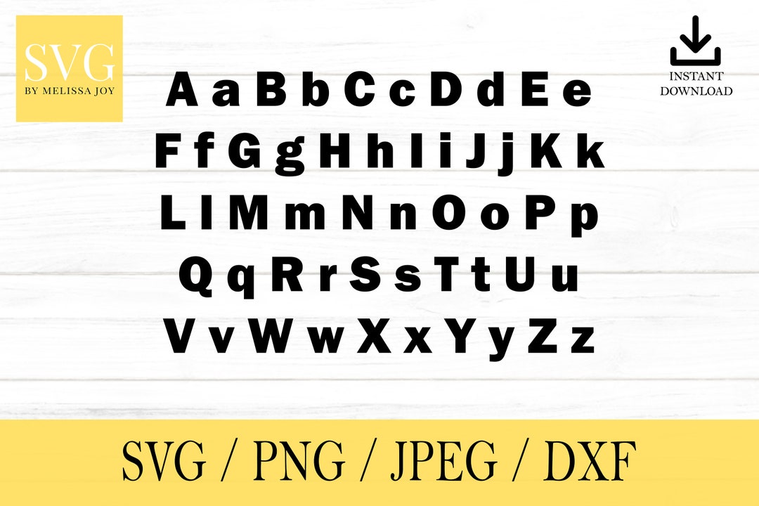 Bold Font SVG, Svg, Png, Dxf, Jpeg, Digital Download, Cut File, Cricut ...