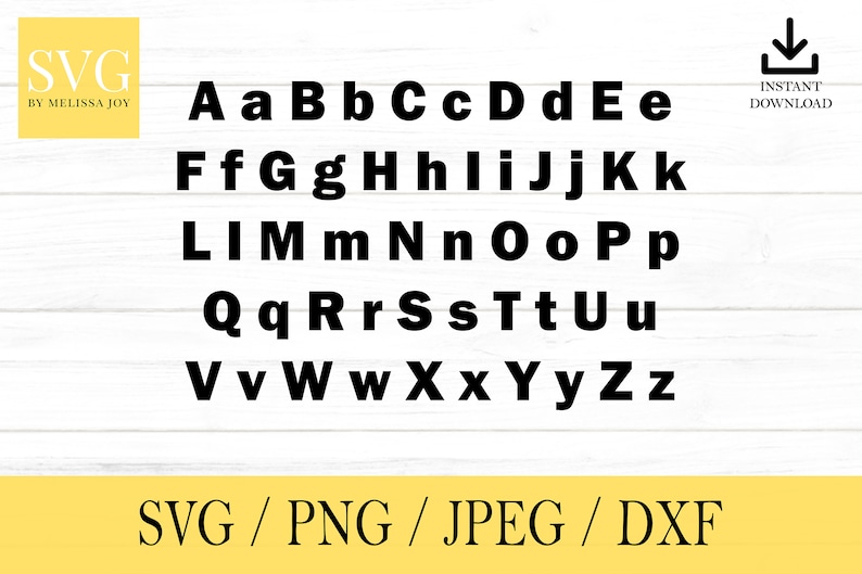 Bold Font SVG Svg Png Dxf Jpeg Digital Download Cut - Etsy