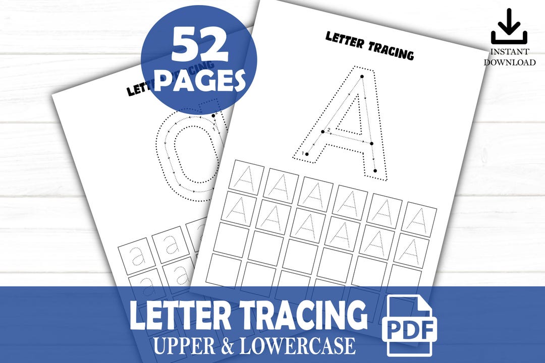 Letter Writing Worksheets, Capital and Lowercase , 52-page Printable ...