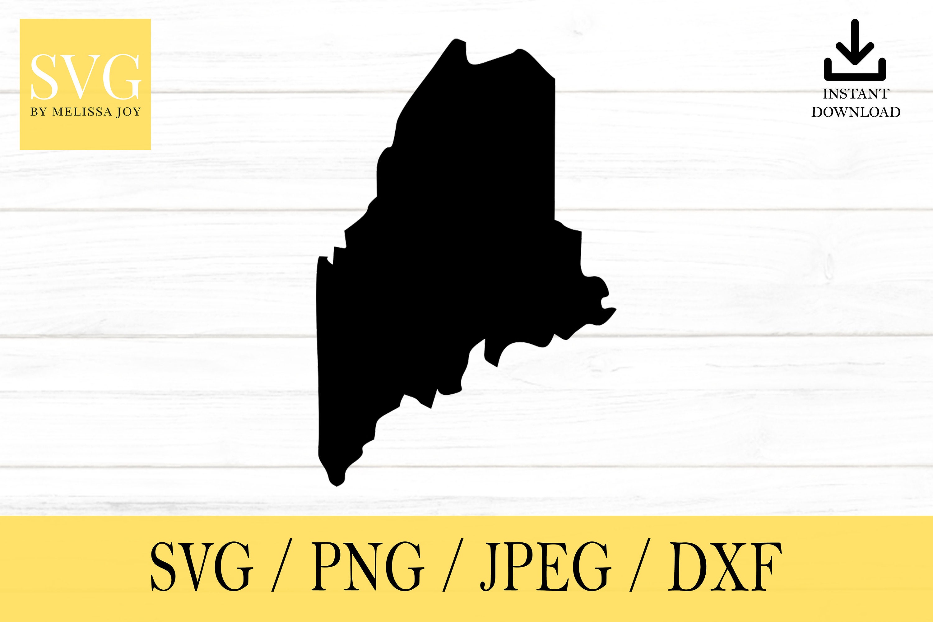 Maine Svg State Svg United States Shape Svg Png Dxf Etsy