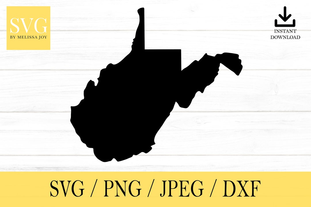 West Virginia SVG, State Svg, United States, Shape, Svg, Png, Dxf, Jpeg ...