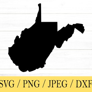 West Virginia SVG, State Svg, United States, Shape, Svg, Png, Dxf, Jpeg ...