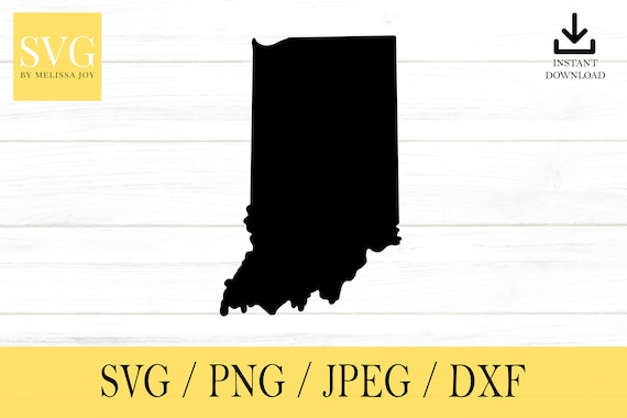 Indiana SVG State svg United States Shape svg png dxf | Etsy