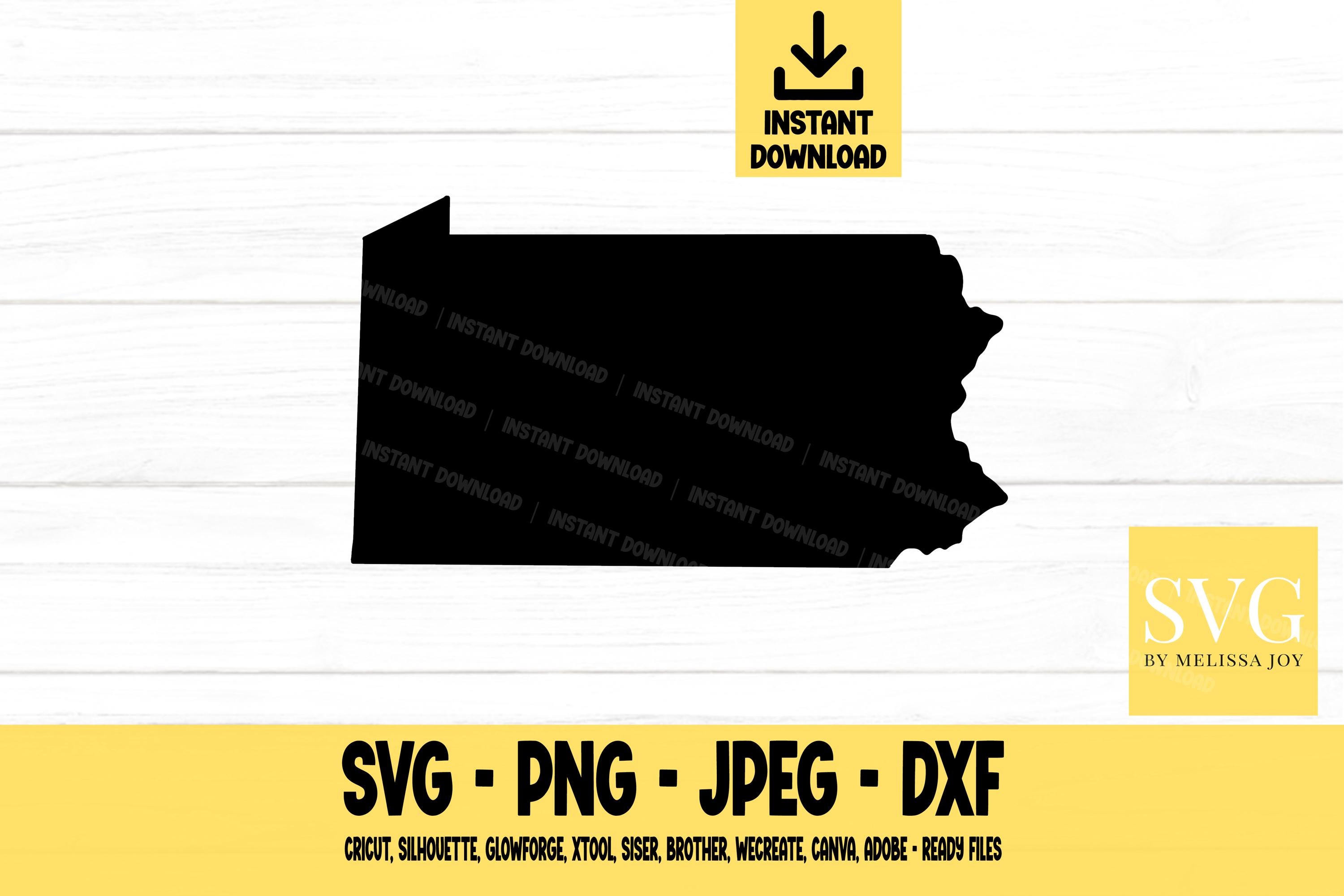 Pennsylvania SVG, State Svg, United States, Shape, Svg, Png, Dxf, Jpeg ...