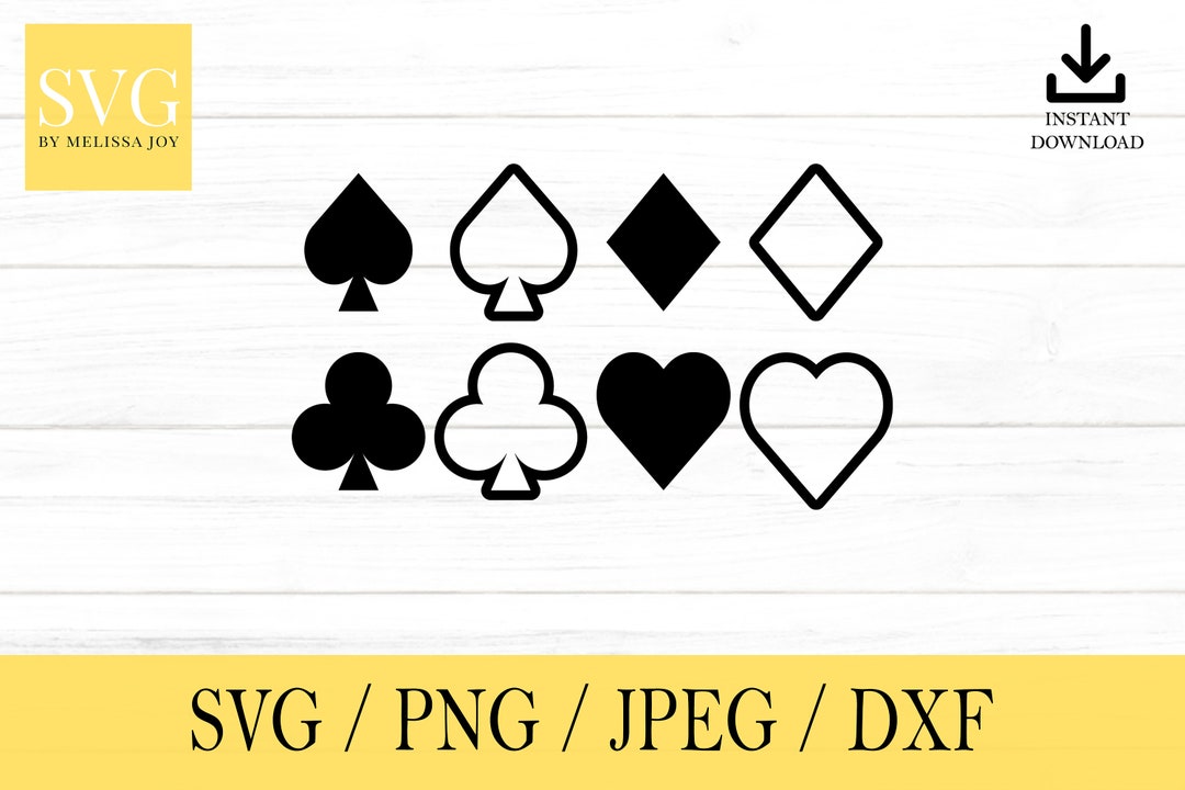 Playing Cards SVG, Card Suits, Shape, Svg, Png, Dxf, Jpeg, Digital ...