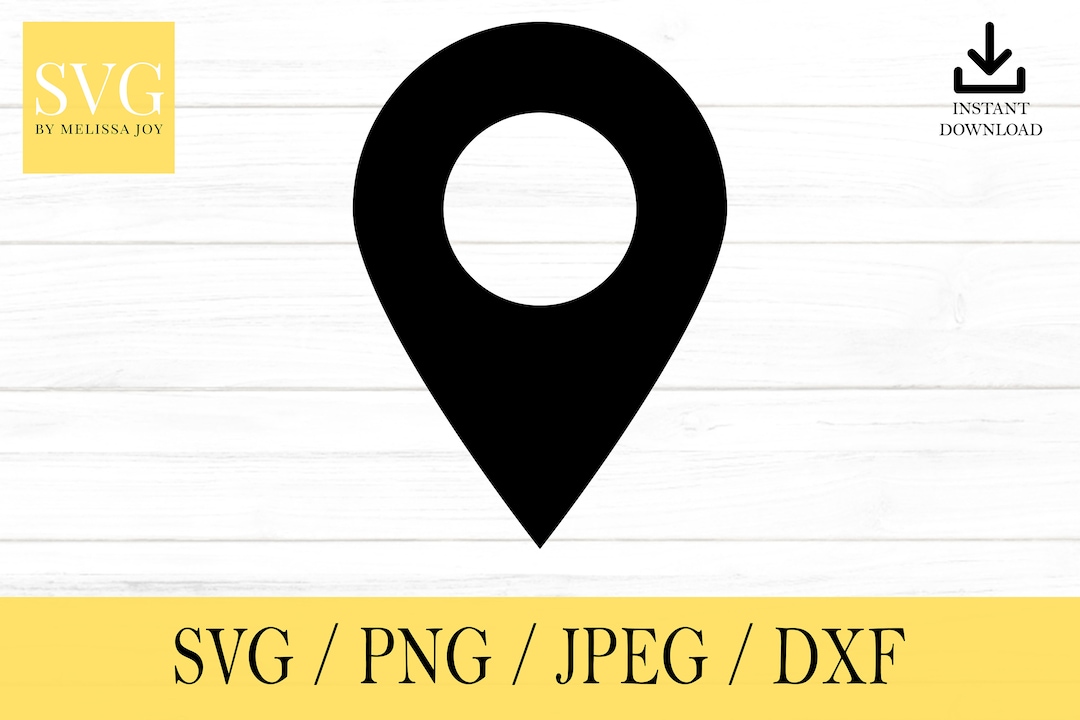 Location Pin SVG, GPS, Shape, Svg, Png, Dxf, Jpeg, Digital Download ...