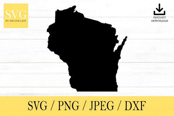 Wisconsin SVG State Svg United States Shape Svg Png Dxf | Etsy