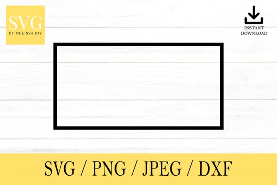Rectangle Outline Svg Shapes SVG Svg Png Dxf Jpeg | Etsy