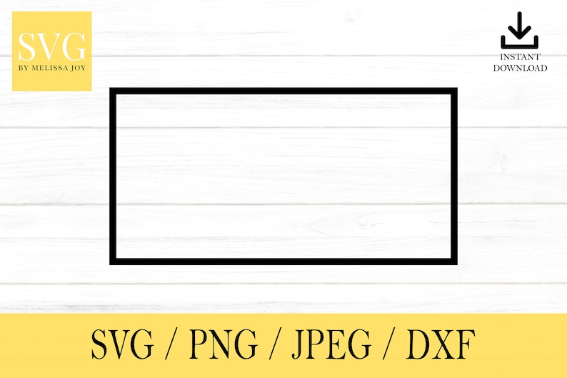 Rectangle Outline Svg Shapes SVG Svg Png Dxf Jpeg | Etsy
