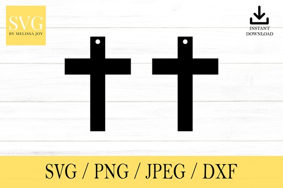 Cross Earring Svg Earrings SVG Svg Png Dxf Jpeg Digital - Etsy
