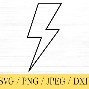 Rayo SVG, Rayo, Forma, svg, png, dxf, jpeg, Descarga digital, Archivo ...