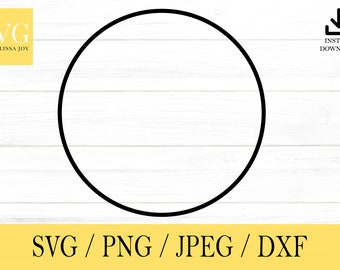 Double Circle Frame Svg Circle Monogram Svg Circle Split - Etsy