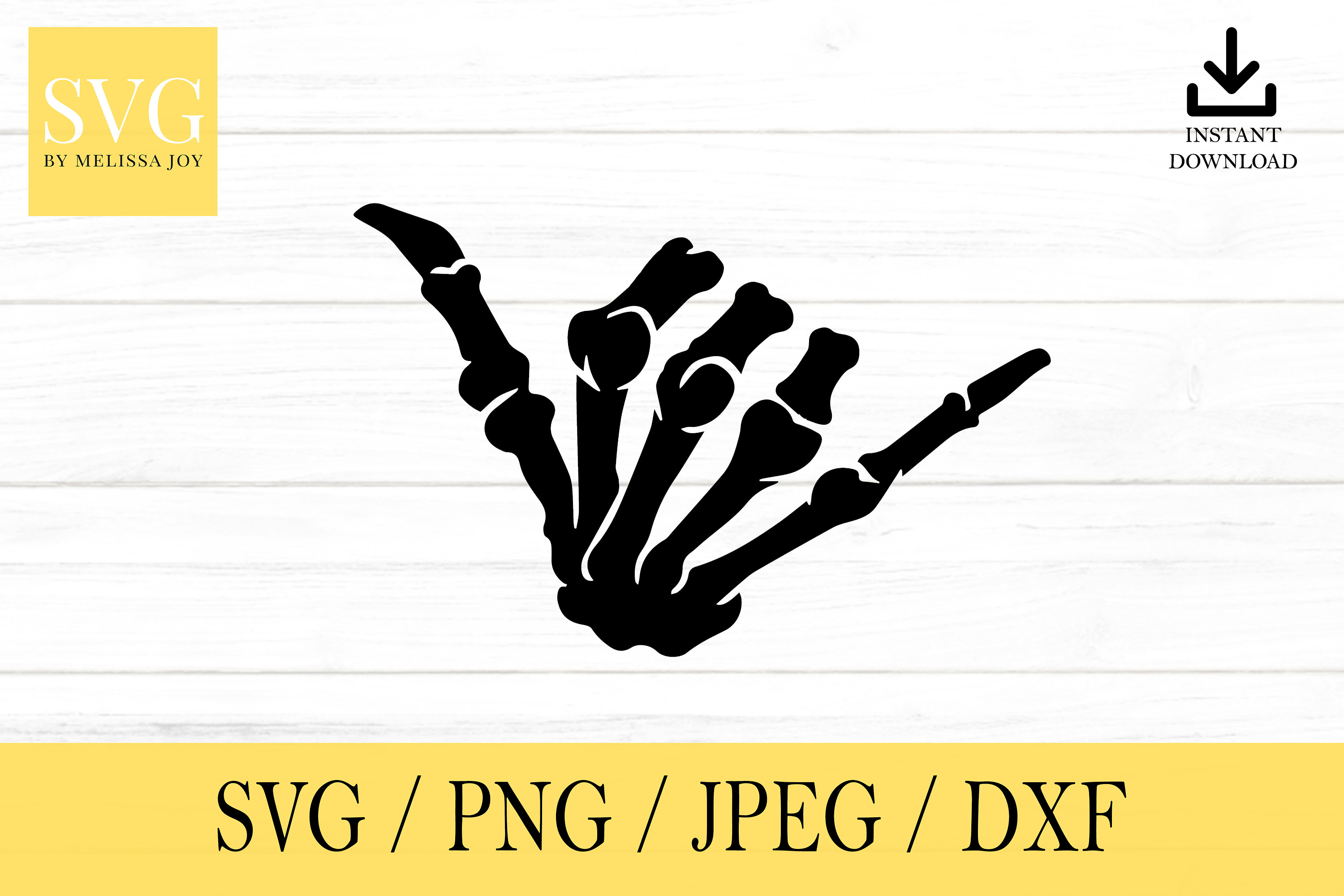 Shaka Skeleton Svg, Skeleton Hand SVG, Svg, Png, Dxf, Jpeg, Digital ...