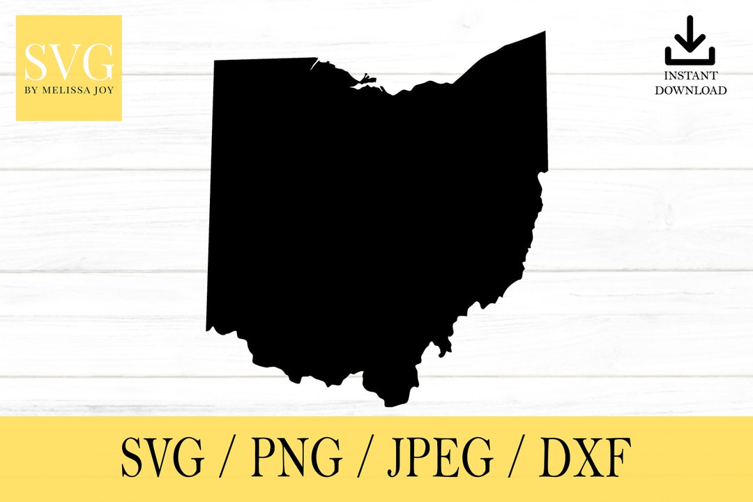 Ohio SVG, State Svg, United States, Shape, Svg, Png, Dxf, Jpeg, Digital ...
