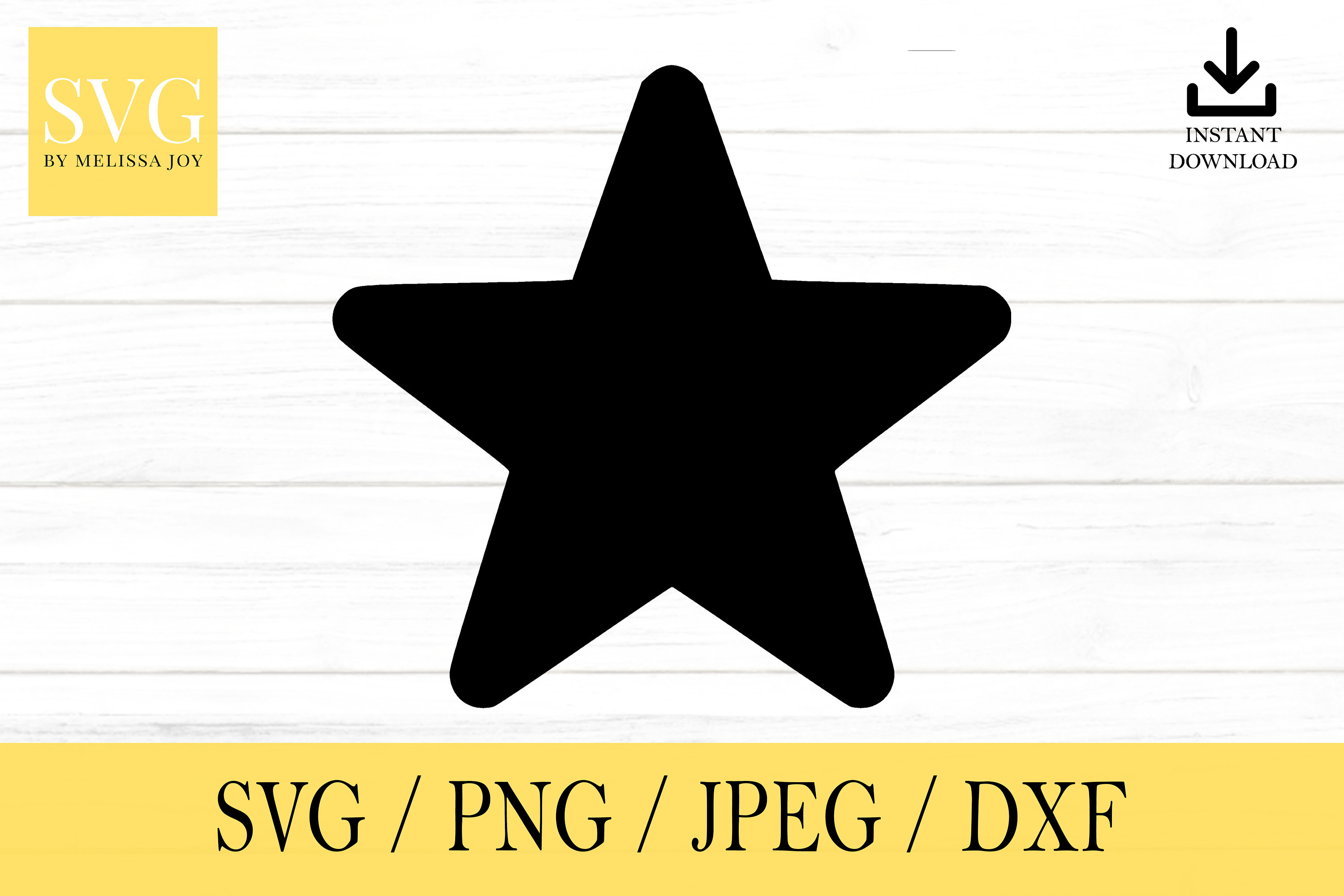 Star SVG perfect star solid Shape svg png dxf jpeg | Etsy