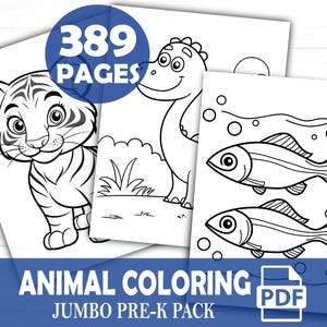 Baby Animal Coloring Sheets, 350+ Printable Pages, Kids Coloring Set ...