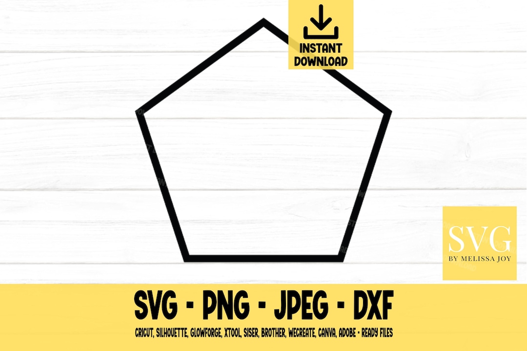 Pentagon SVG, Pentago Outline, Shape, Svg, Png, Dxf, Jpeg, Digital ...