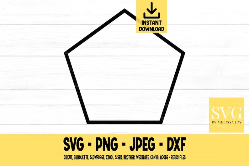 Pentagon SVG, Pentago Outline, Shape, Svg, Png, Dxf, Jpeg, Digital ...