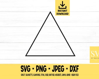Triangle Outline Svg, Shapes SVG, Svg, Png, Pdf, Jpeg, Digital Download ...