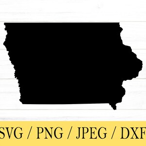 Iowa SVG, State Svg, United States, Shape, Svg, Png, Dxf, Jpeg, Digital ...