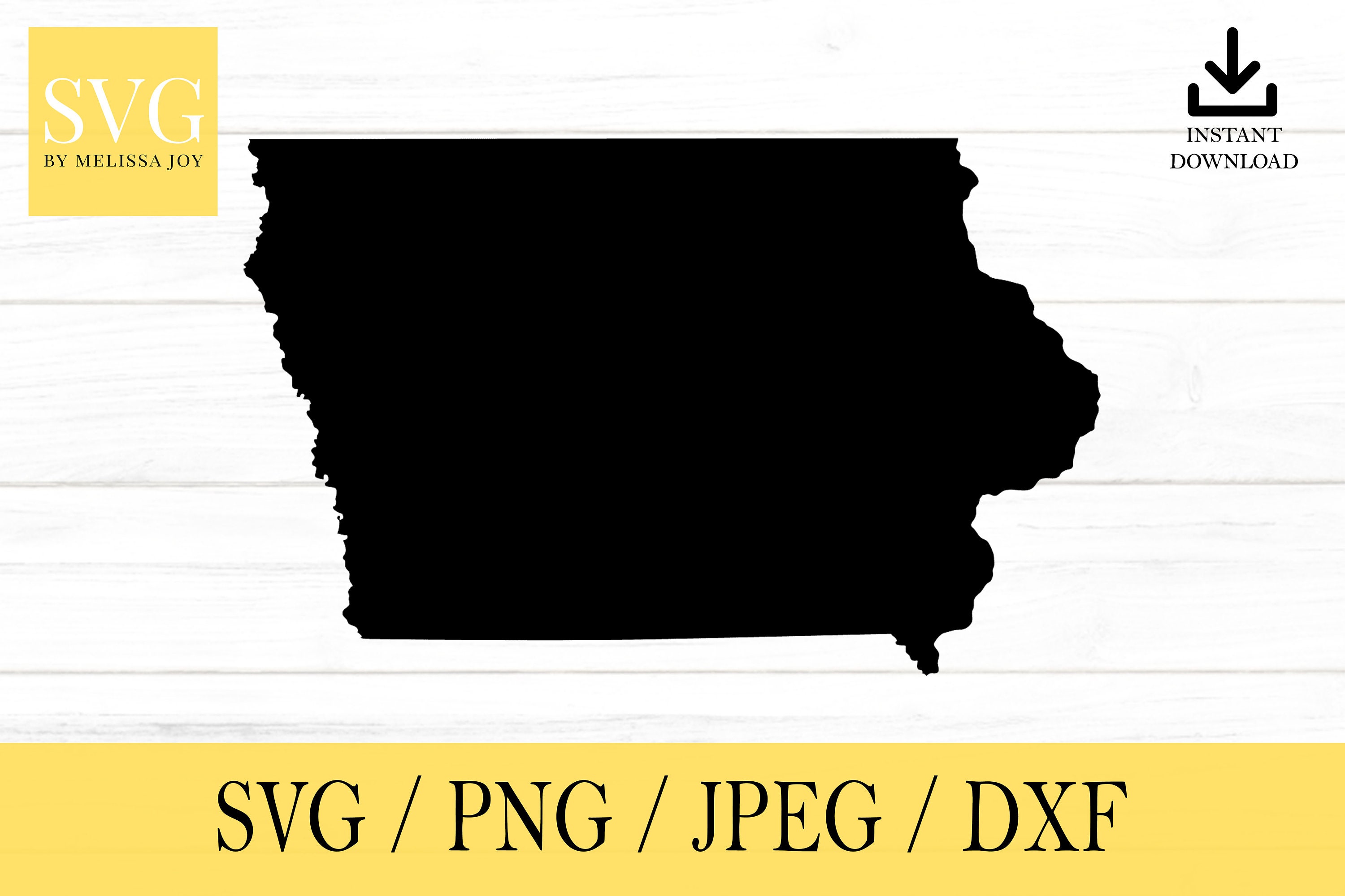 Iowa SVG State svg United States Shape svg png dxf | Etsy