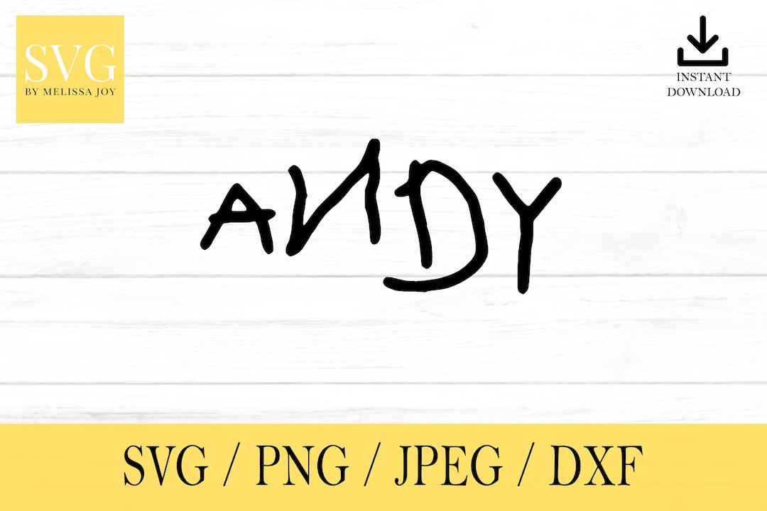 Andy Svg, Svg, Toy Story, Png, Dxf, Jpeg, Digital Download, Cut File ...