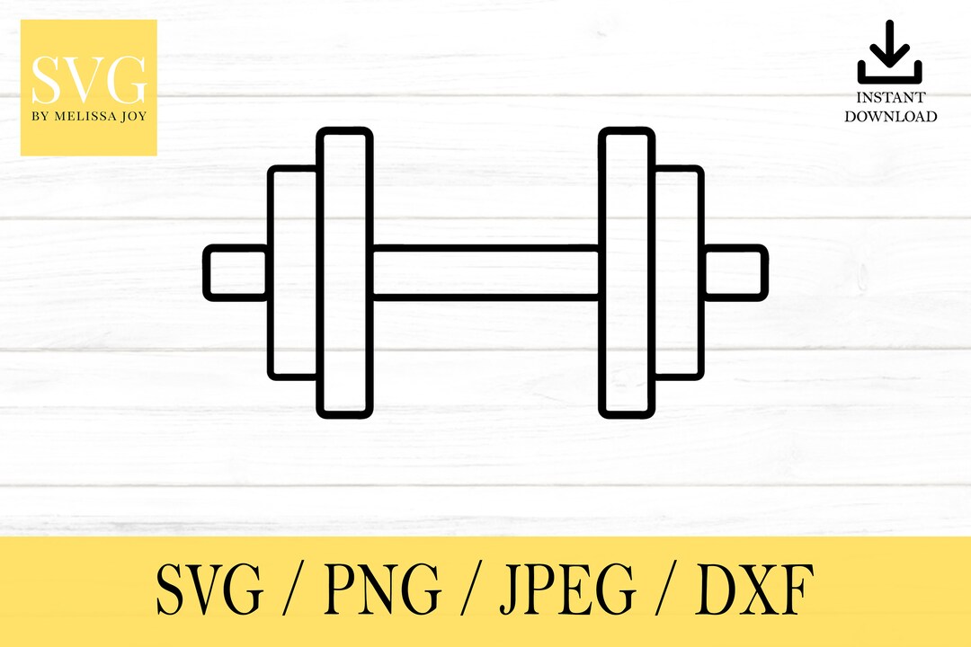 Dumbbell SVG, Weight SVG, Shape, Svg, Png, Dxf, Jpeg, Digital Download ...