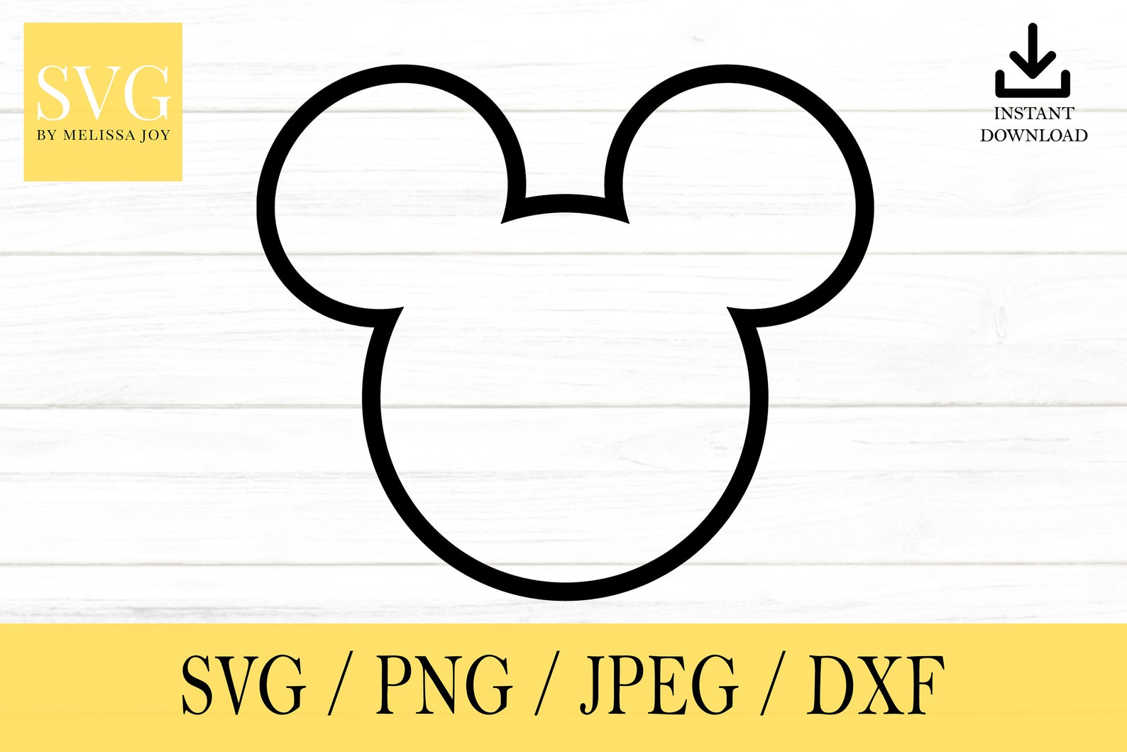 Mouse Outline Svg, Mouse Head, Mouse Ears, Mouse Head, Svg, Png, Dxf ...