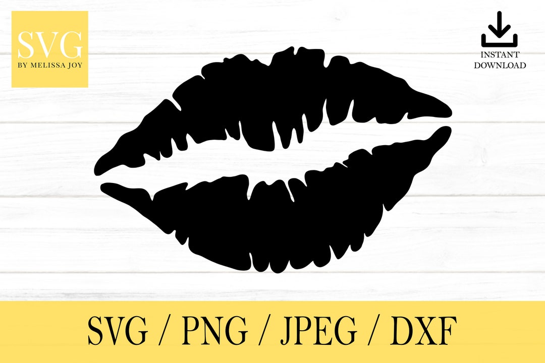 Lips Svg, Kiss SVG, Svg, Png, Dxf, Jpeg, Digital Download, Cut File ...