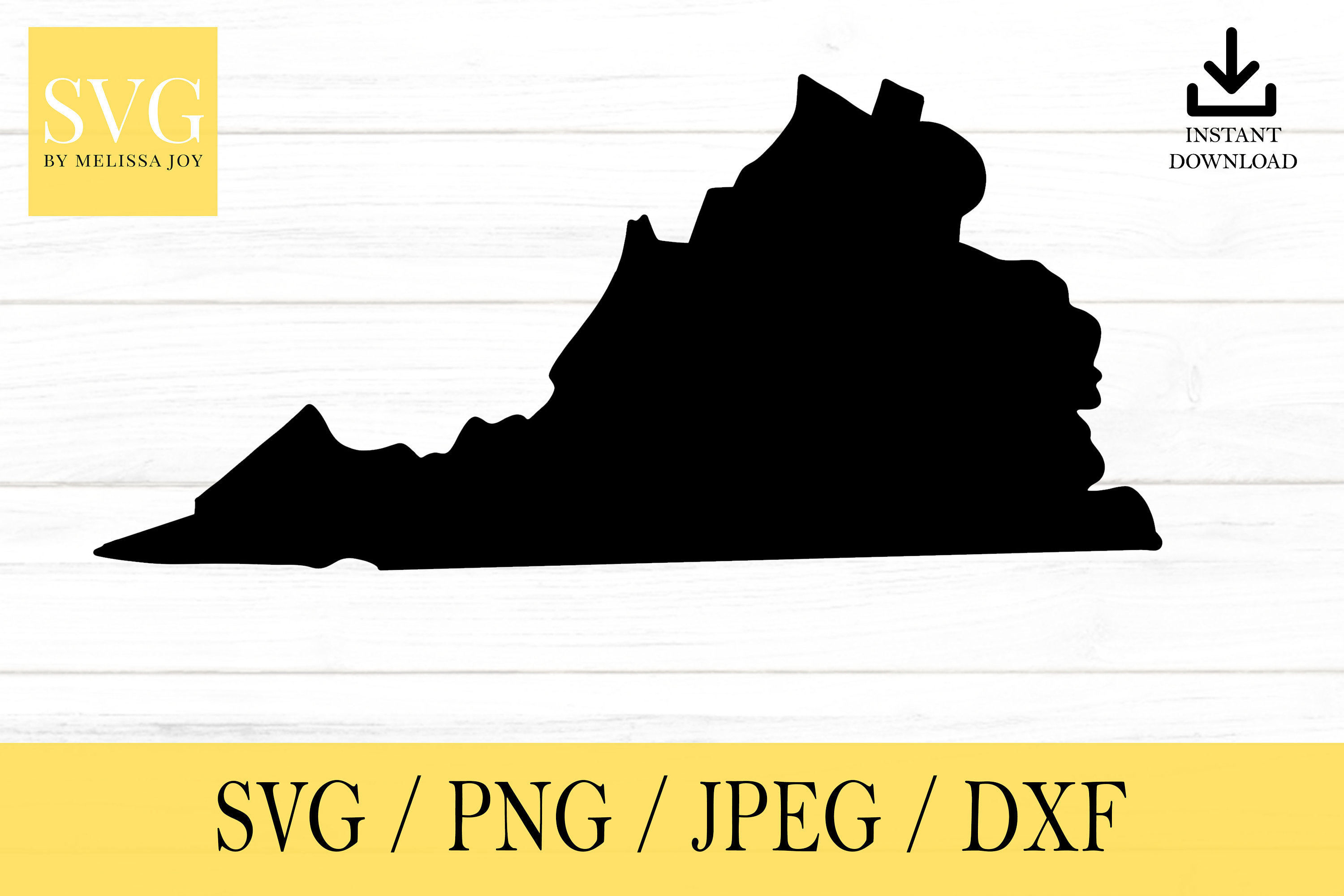 Virginia SVG State svg United States Shape svg png dxf | Etsy