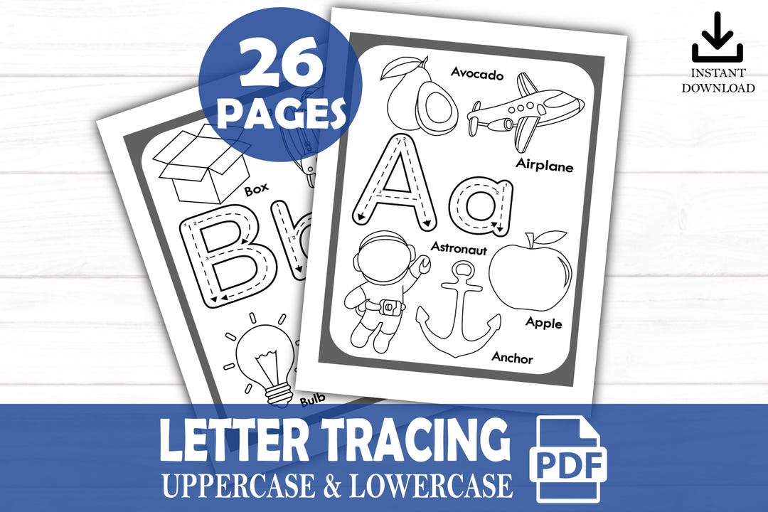 Alphabet Letter Tracing Worksheets PDF, 26 Pages for Preschool ...