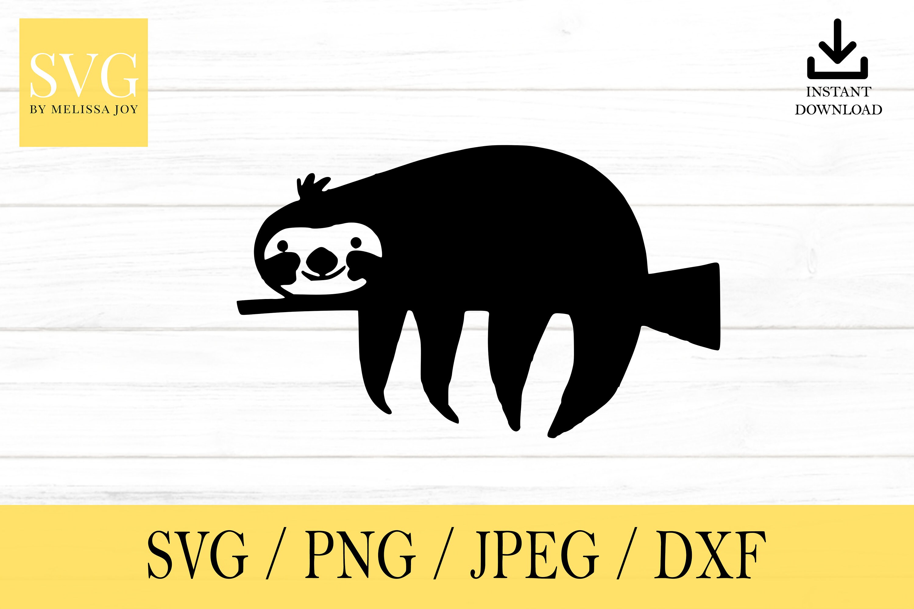 Sloth SVG Sloth Svg Png Dxf Jpeg Digital Download Cut - Etsy