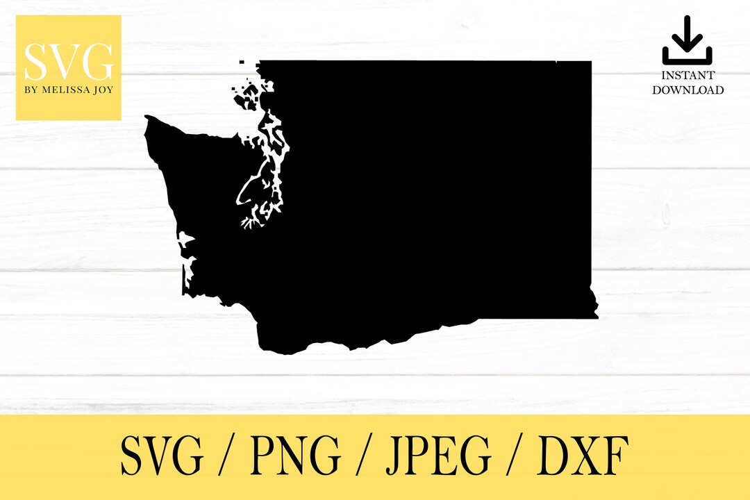 Washington SVG, State Svg, United States, Shape, Svg, Png, Dxf, Jpeg ...