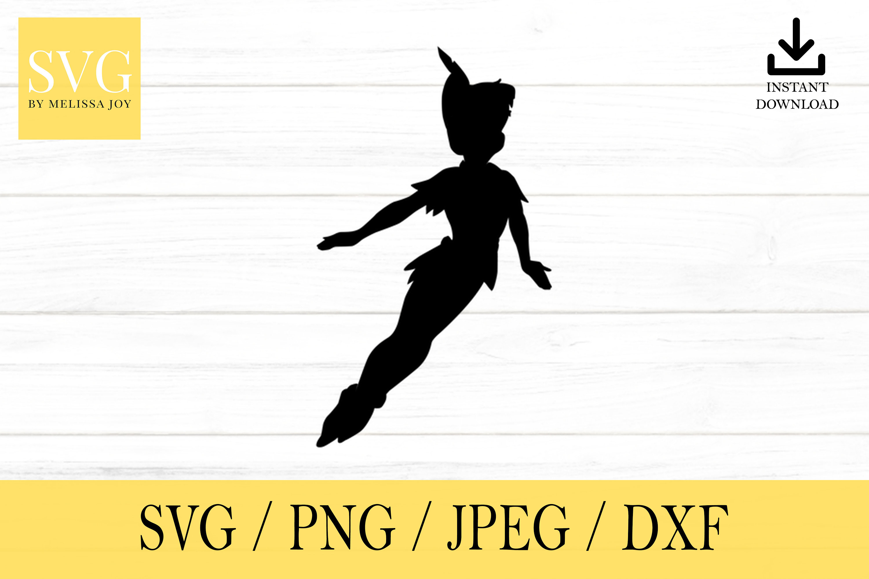 Peter Pan Silhouette Flying Moon
