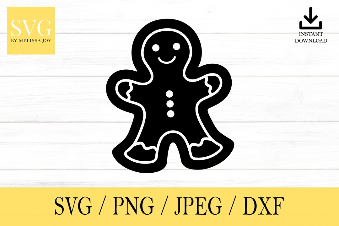 Gingerbread Man Svg, Holiday SVG, Svg, Png, Dxf, Jpeg, Digital Download ...