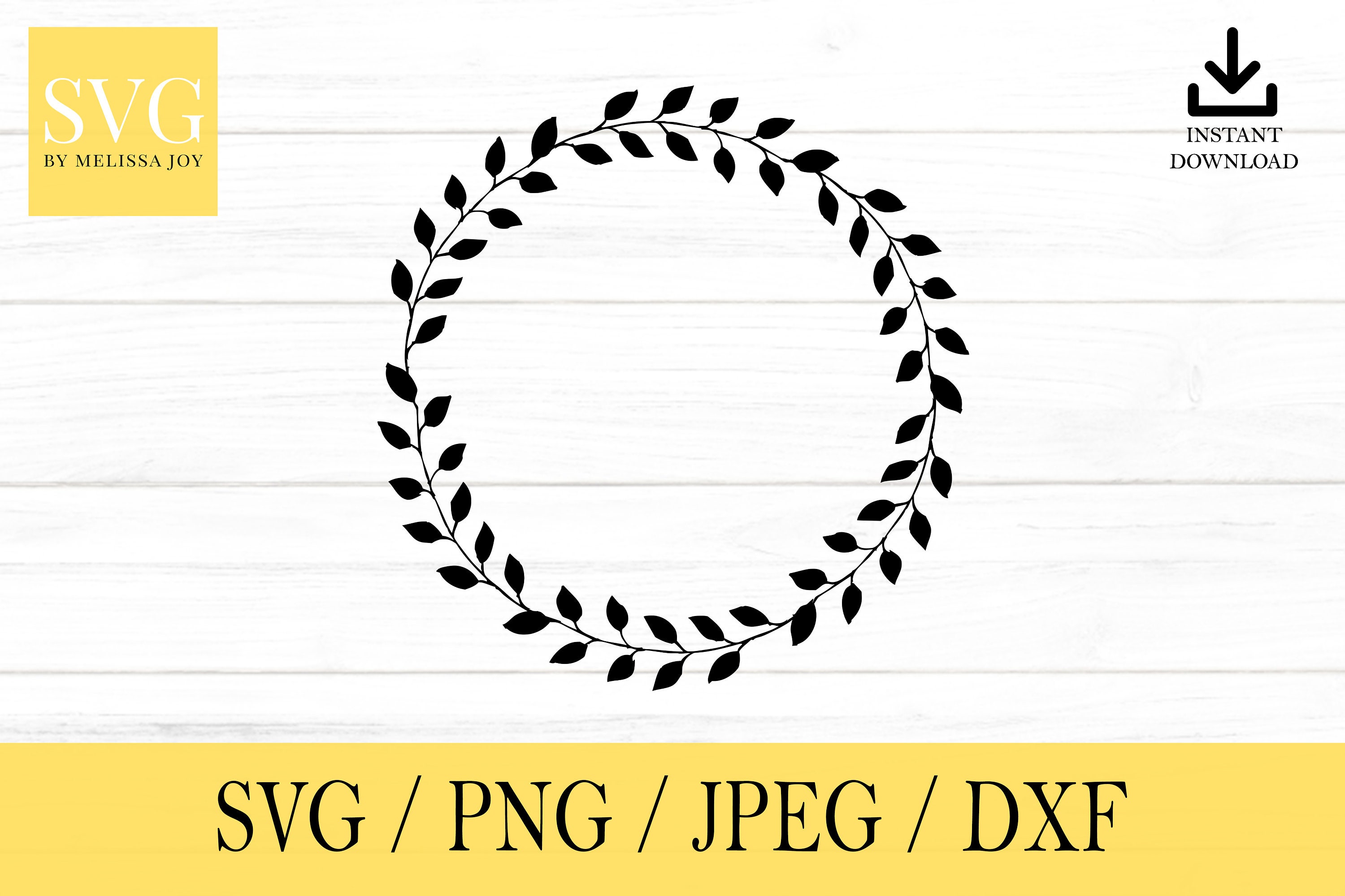 Floral Wreath SVG, Svg, Png, Dxf, Jpeg, Digital Download, Cut File ...