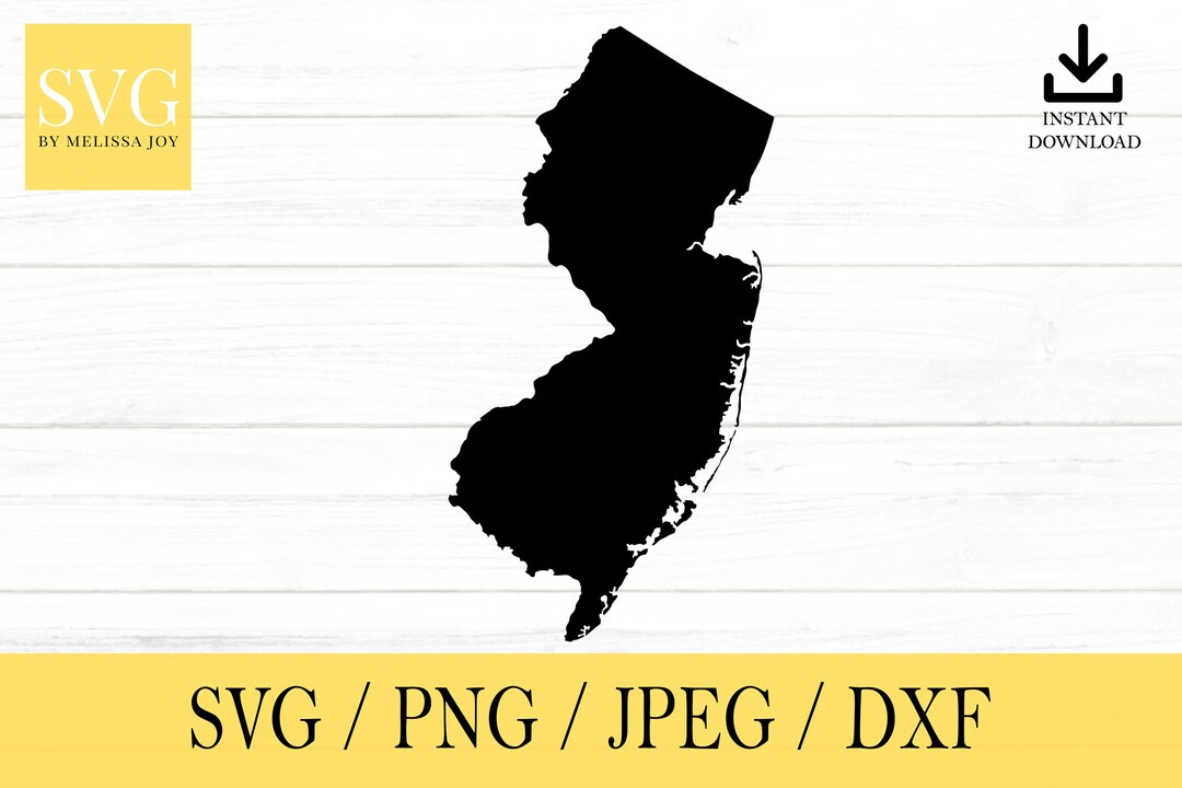 New Jersey SVG, State Svg, United States, Shape, Svg, Png, Dxf, Jpeg ...