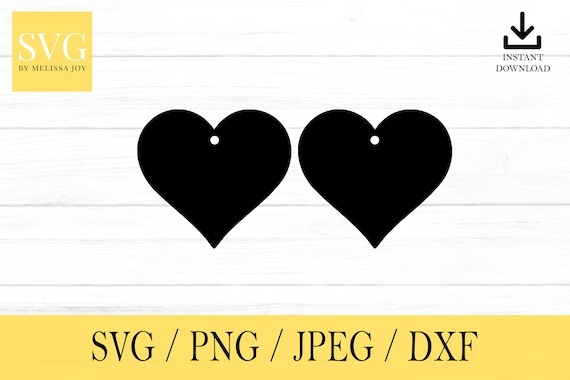 Heart Earring Svg Earrings SVG Svg Png Dxf Jpeg Digital - Etsy