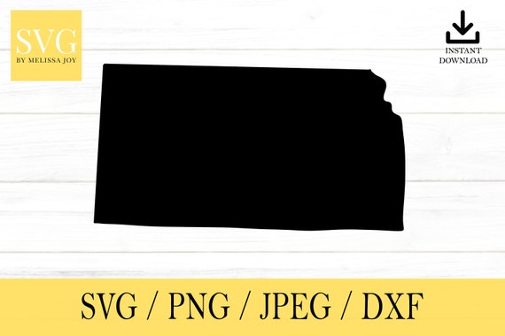 Kansas SVG State Svg United States Shape Svg Png Dxf | Etsy