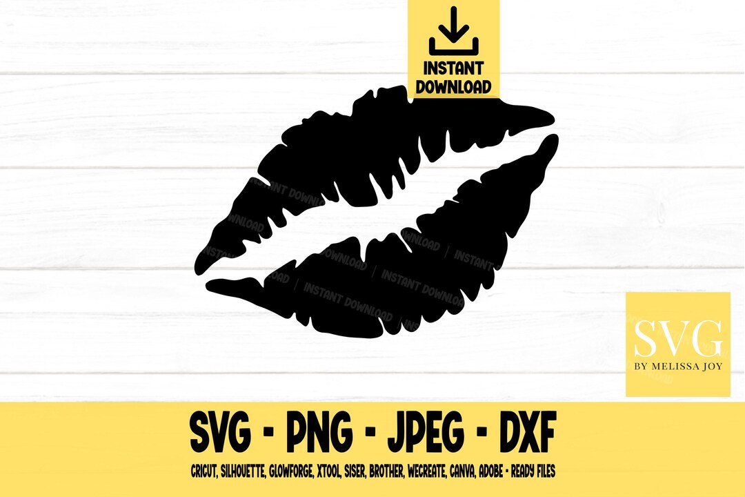 Lips Svg, Kiss SVG, Svg, Png, Dxf, Jpeg, Digital Download, Cut File ...