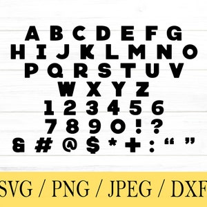 Blocky Font SVG, Svg, Png, Dxf, Jpeg, Digital Download, Cut File ...