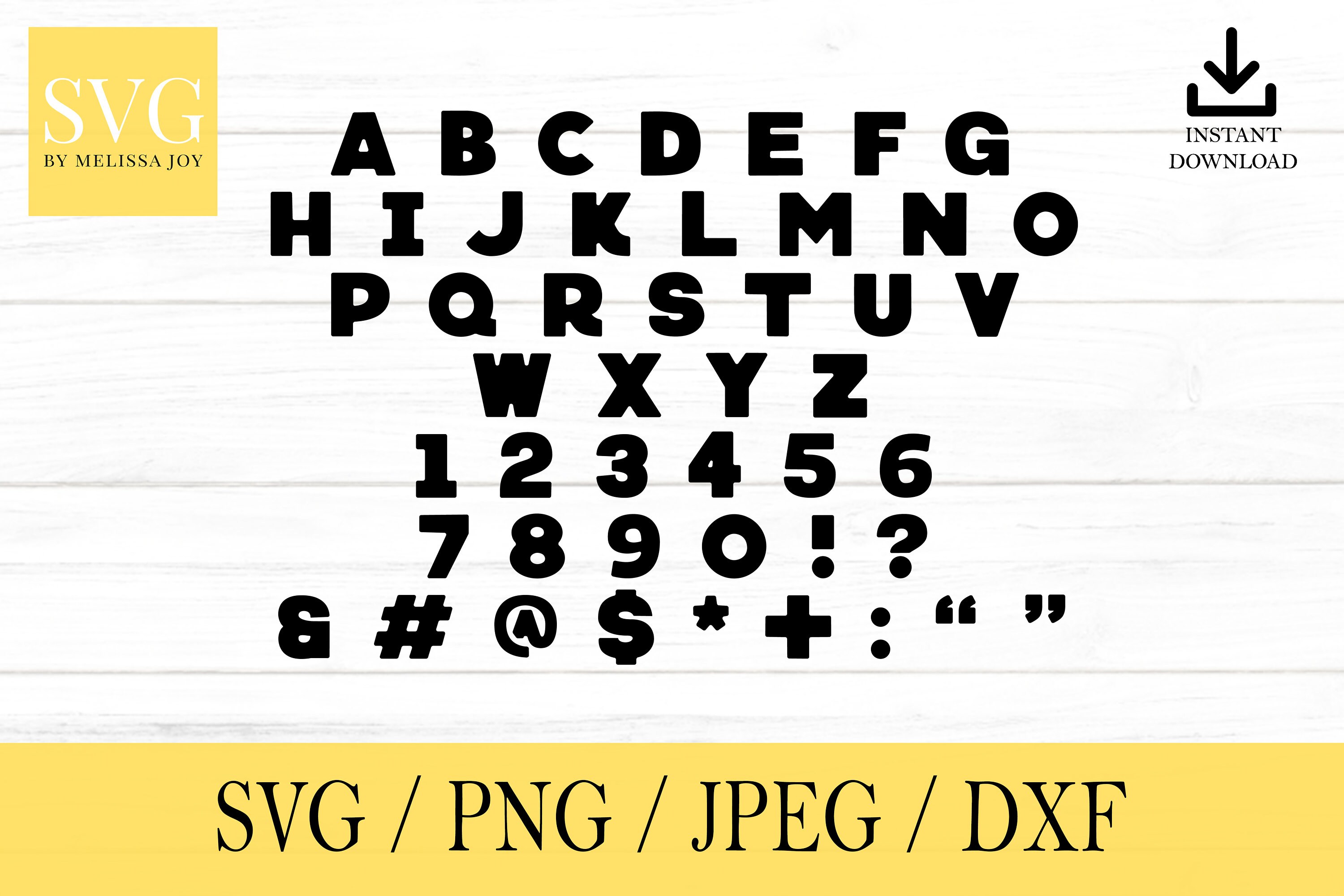 Blocky Font SVG Svg Png Dxf Jpeg Digital Download Cut - Etsy